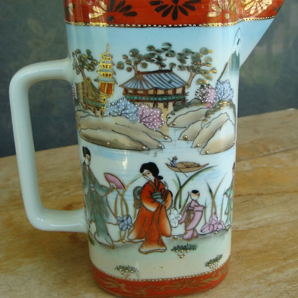 Hand Painted Nippon Pitcher - Etsy