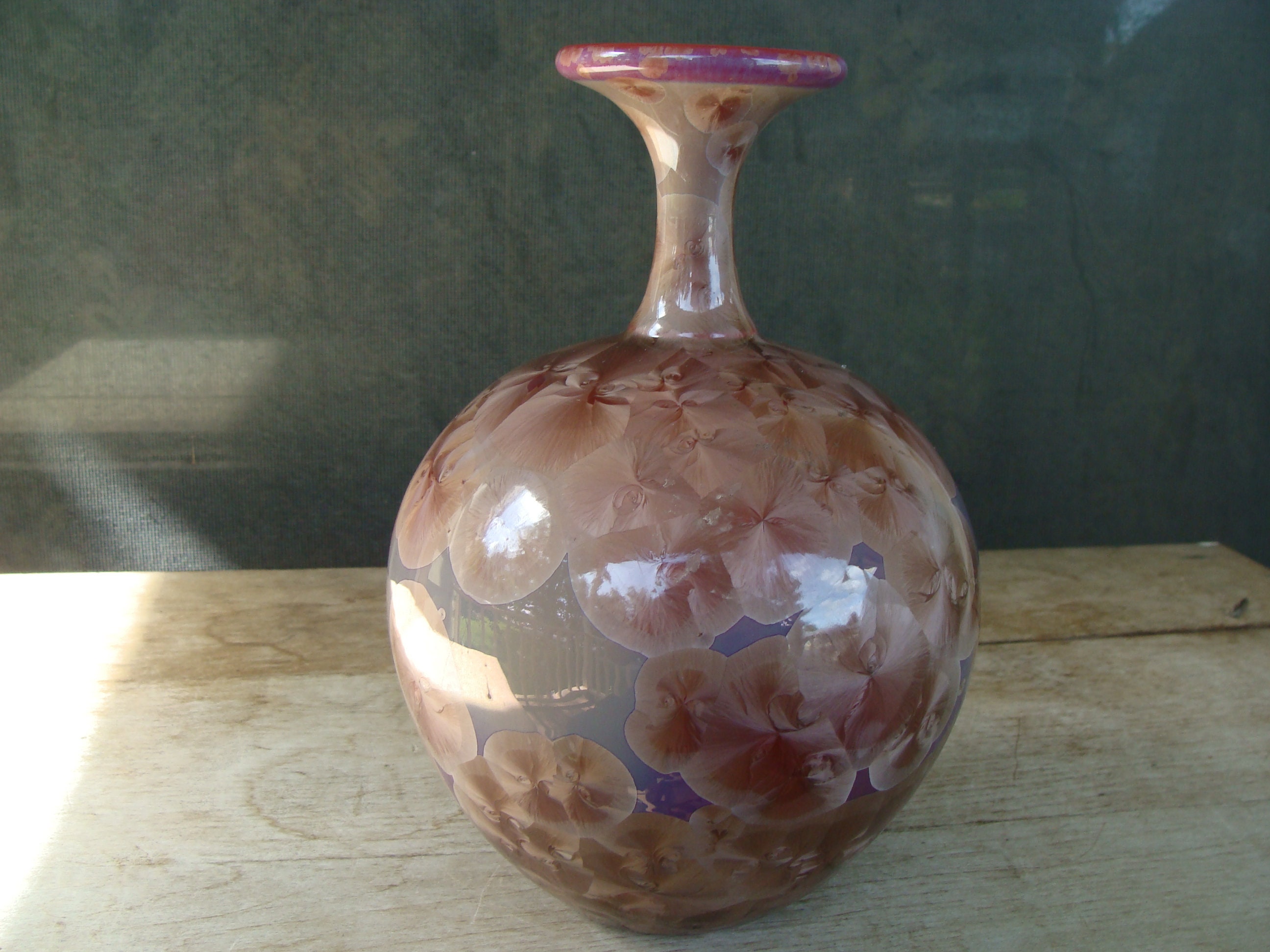 Studio Art Pottery Ceramic Clay Pottery Bottle Vase With | Etsy