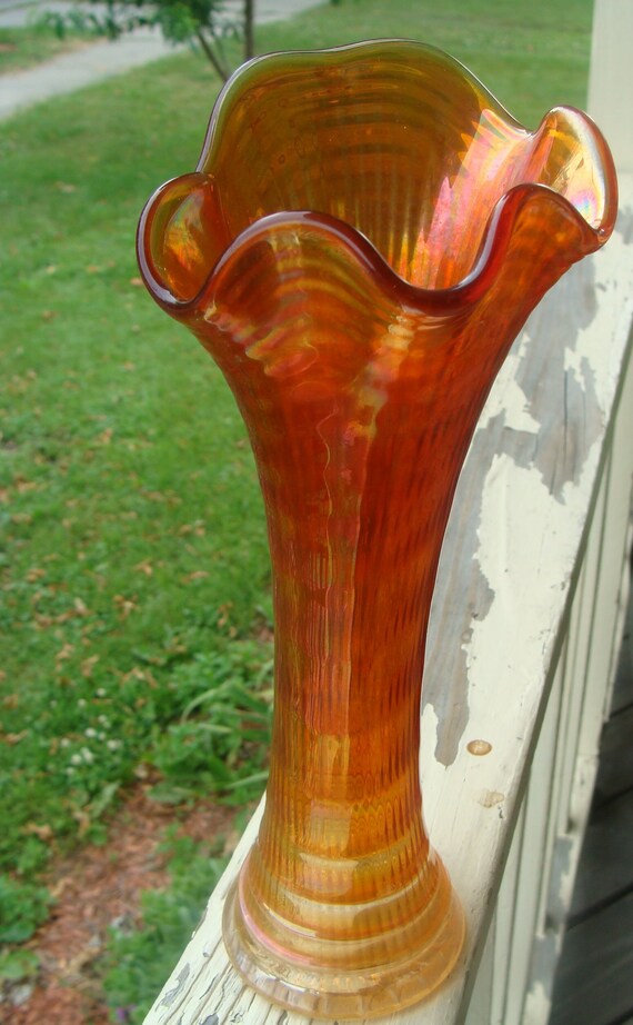 Carnival Glass Funeral Vase
