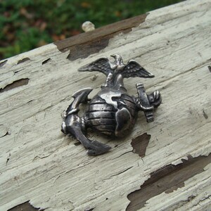 World War Two Sterling Silver USMC Pinback United State Marine Core Pin ...