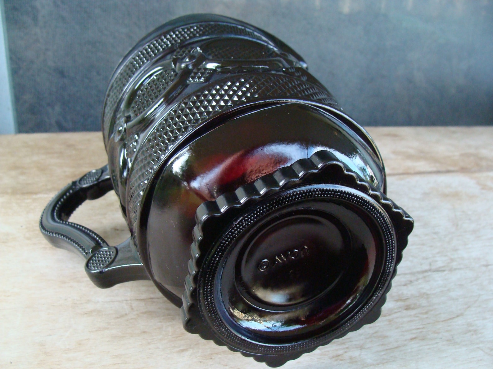 Large Vintage Ruby Red Glass Water Juice or Milk Pitcher Dark | Etsy
