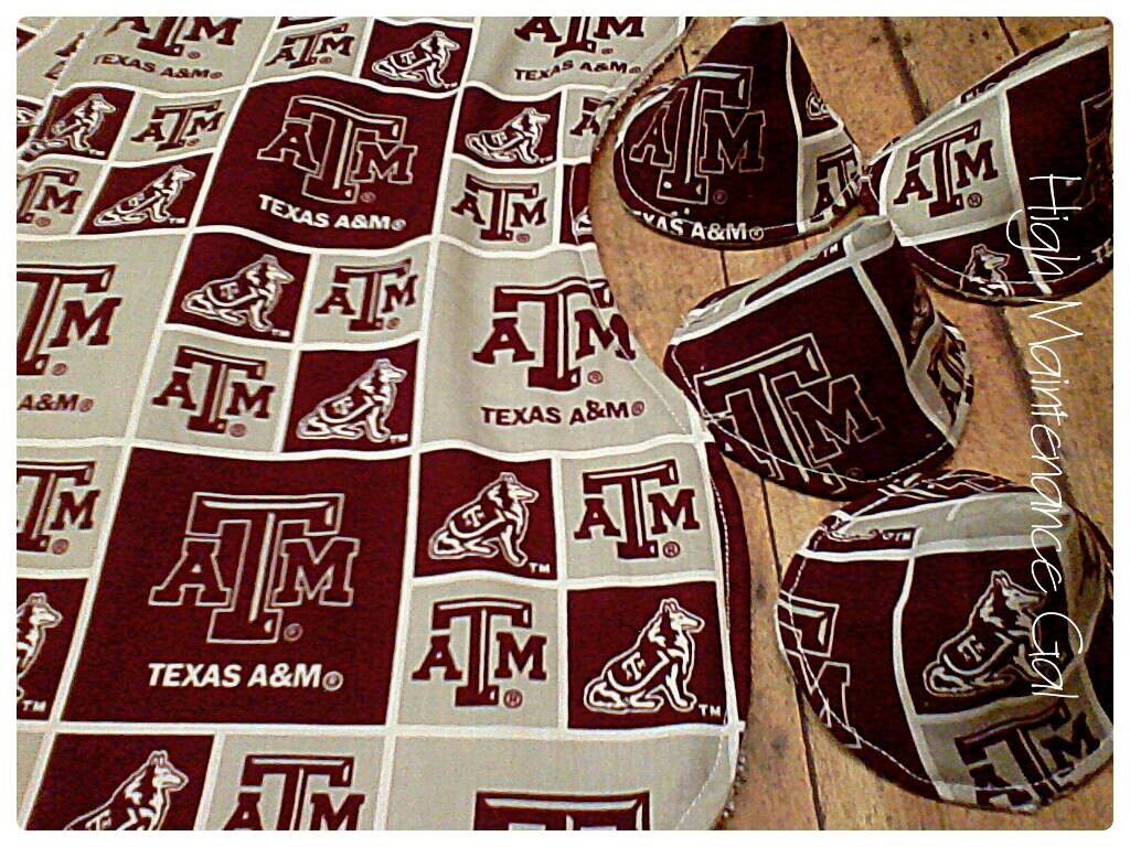 TAMU Contoured Burp Cloth Baby Boy Set Babyshower Gift Idea - Etsy