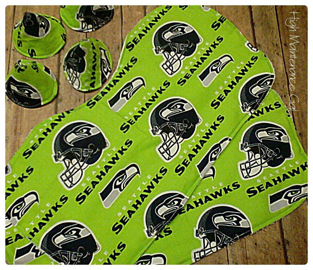 Seattle Seahawks Burp Cloth, Pee-pee Tee-pees, Babyshower Gift Idea ...