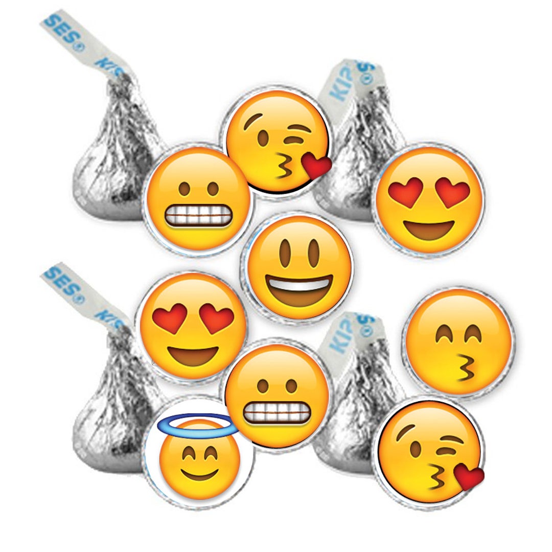 Printable Hershey Kiss Rolo Labels Smiley Inspired by Emoji Birthday ...