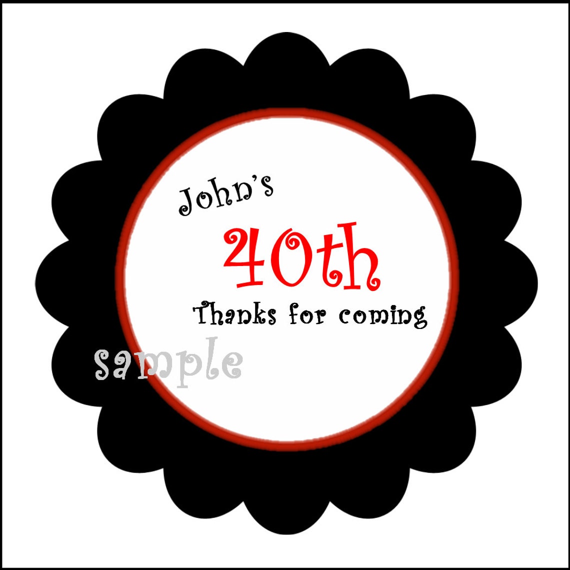 12 Personalized 304050 60 Birthday Stickers Gift - Etsy
