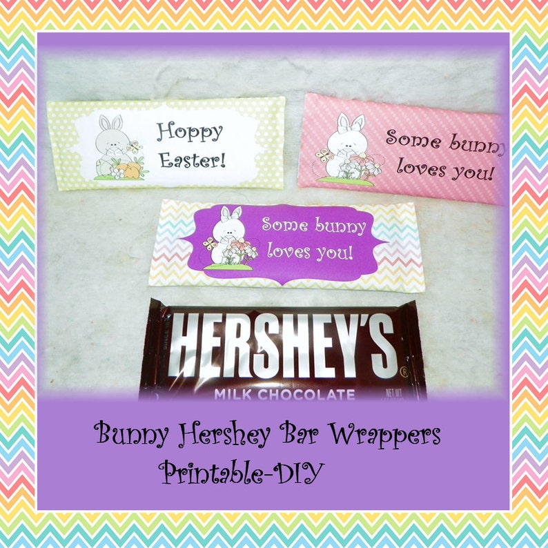 Easter Bunny Hoppy Easter, Wrapper INSTANT DOWNLOAD - Etsy