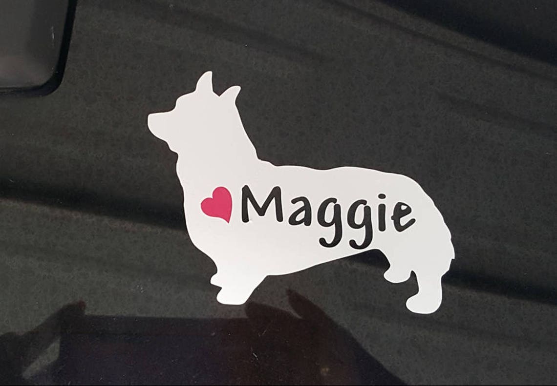 Corgi Car Decal, Corgi Dog Decal, Sticker - Etsy