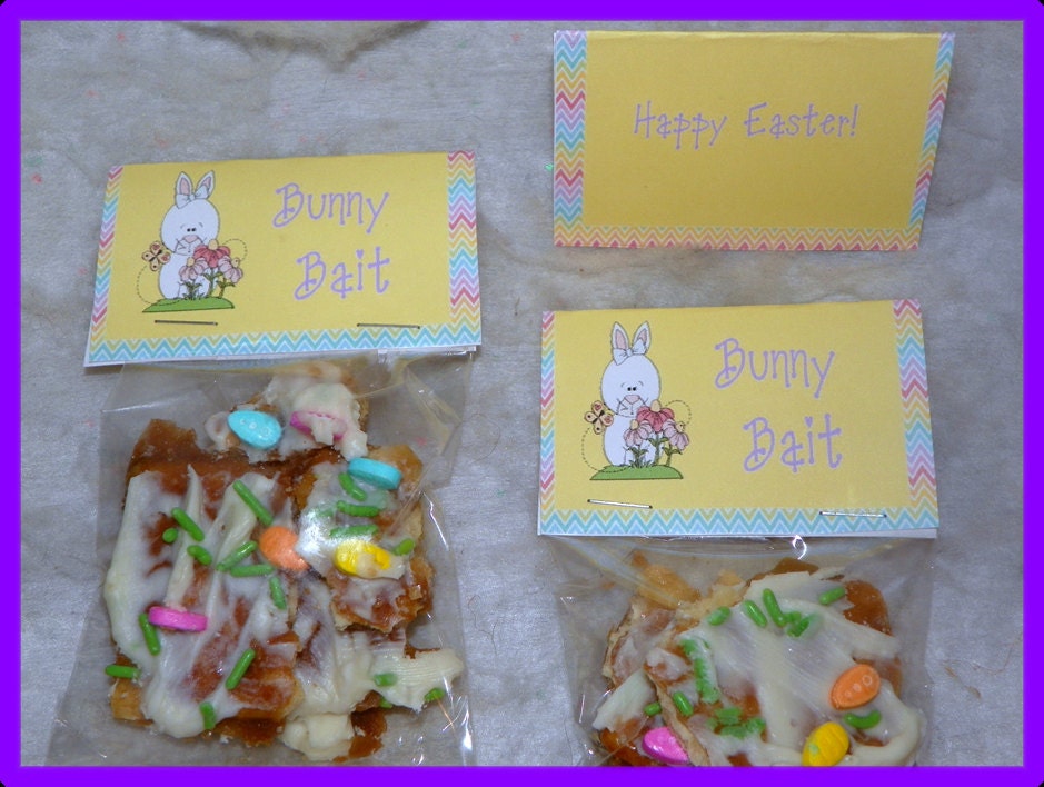 Easter bunny Bait Printable Bag Topperpartyfavor - Etsy