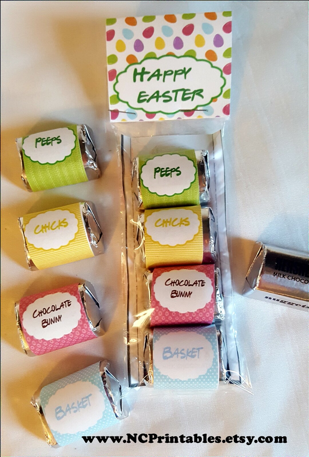 Easter Theme Printable Hershey Nugget &mini Hershey Candy Wrapper and ...