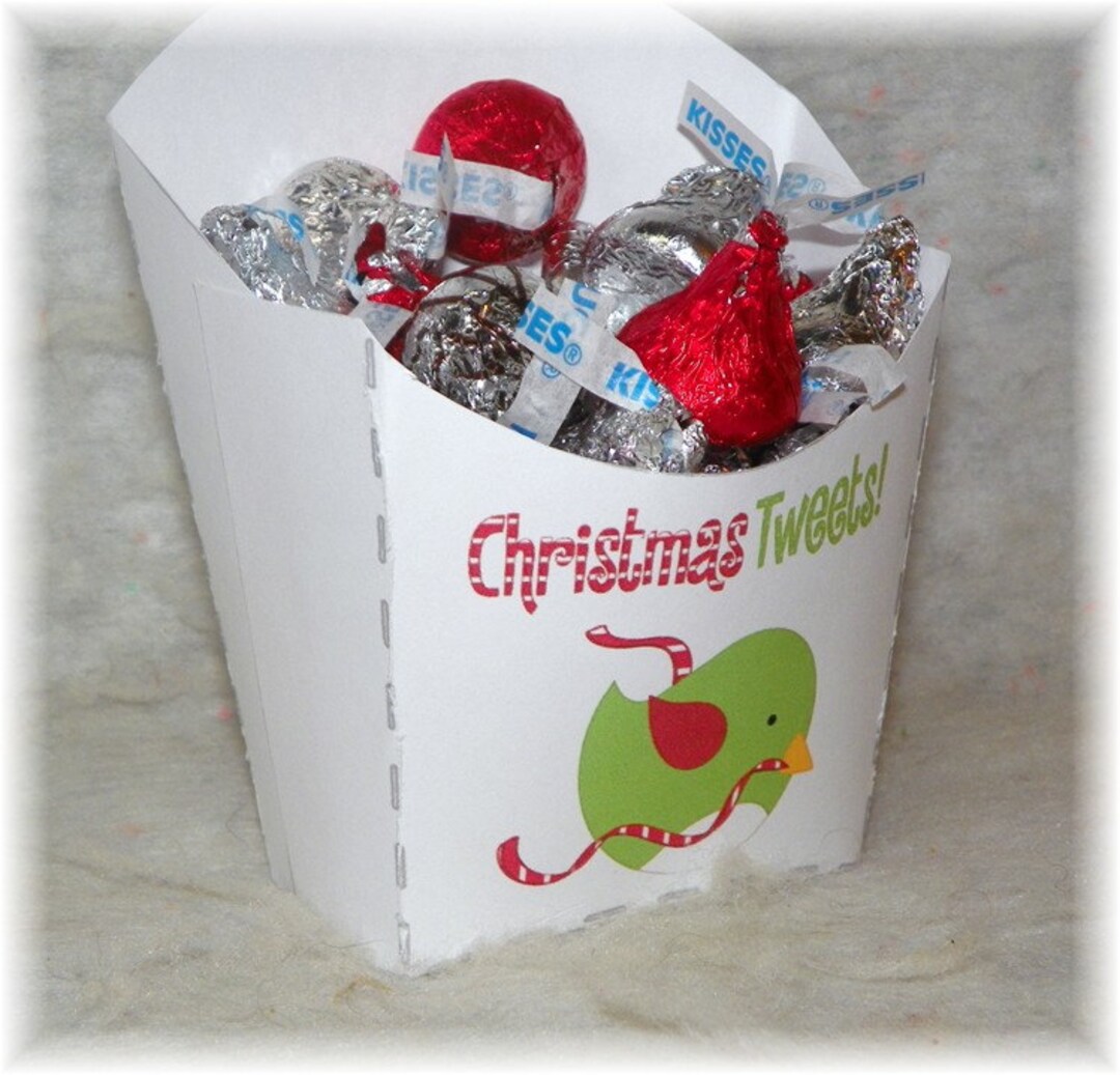 Printable Christmas Birdie Favor Box (instant Download) - Etsy
