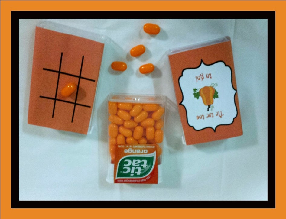 Printable Fall Tic Tac Toe TO GO Labels/game (DIY) - Etsy