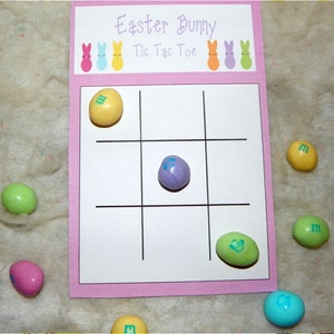 Easter Bunny Tic Tac Toe Printable Party Card Game Kids - Etsy
