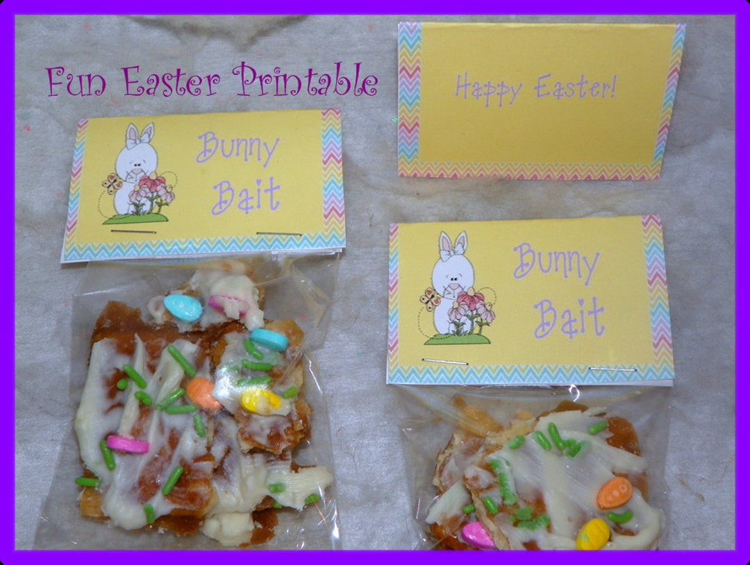 Easter "bunny Bait" Printable Bag Topper,party,favor (DIY) - Etsy
