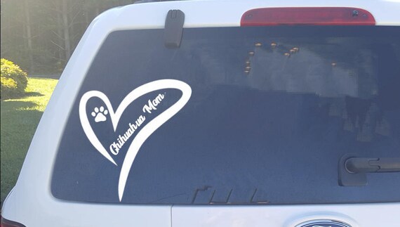 Chihuahua Mom Car Decal Dog Decal Stickerdog Lover Any | Etsy