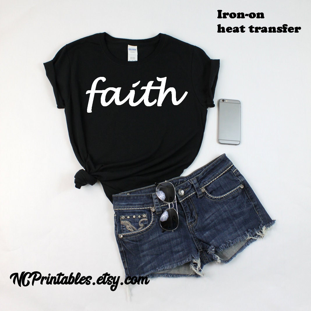 Christian Faith Fabric Heat Transfer Iron on Decal Only - Etsy