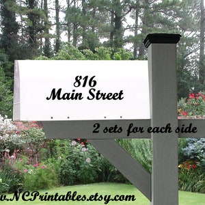 Mailbox Numbers & Street Set, Mail Box Stickers,mailbox Vinyl Decal ...