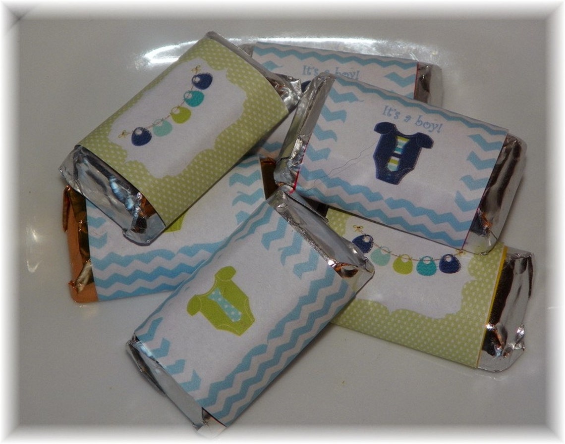 Baby Boy Little Man Tie Printable Mini Hershey Candy Wrapper - Etsy