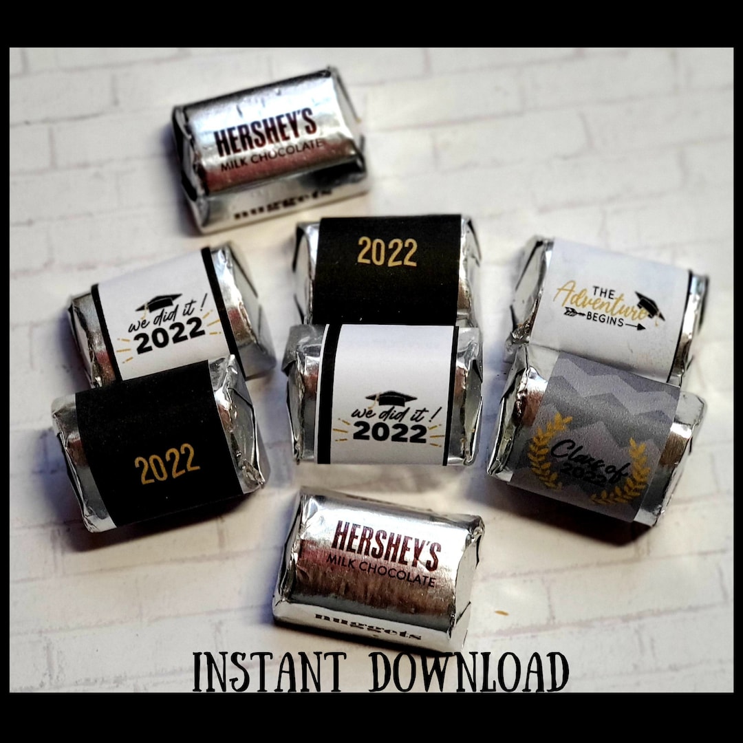 Graduation 2022 Printable Nugget Wrappers 4 Designs DIY Party Favor - Etsy