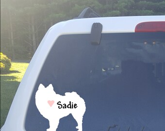 Pomeranian Pom Mom Heart Paw Decal Sticker for Car Window 8 Inch BG 297 ...