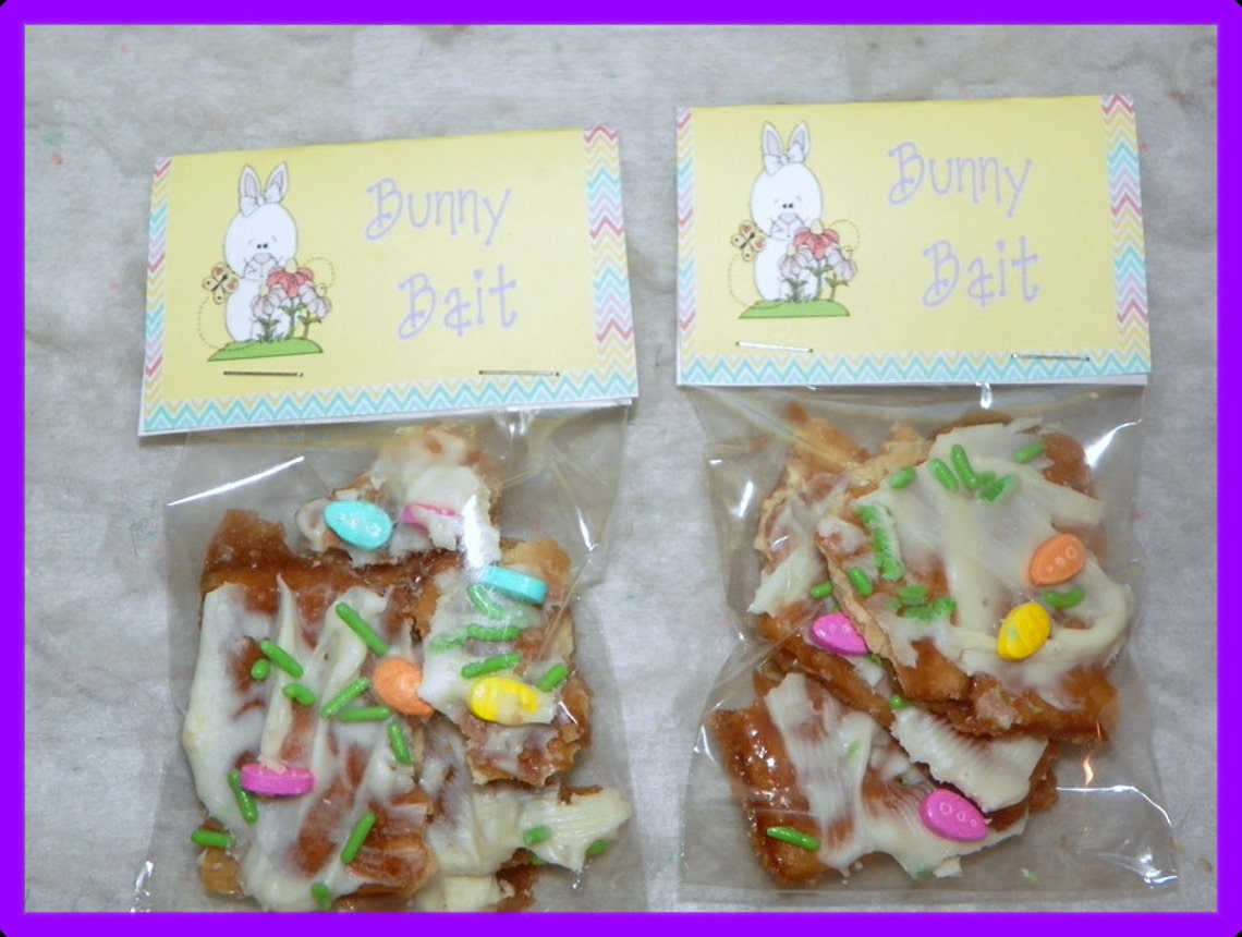 Easter bunny Bait Printable Bag Topperpartyfavor - Etsy