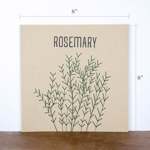 Rosemary Kitchen Letterpress Print - 8" X 8" - Etsy