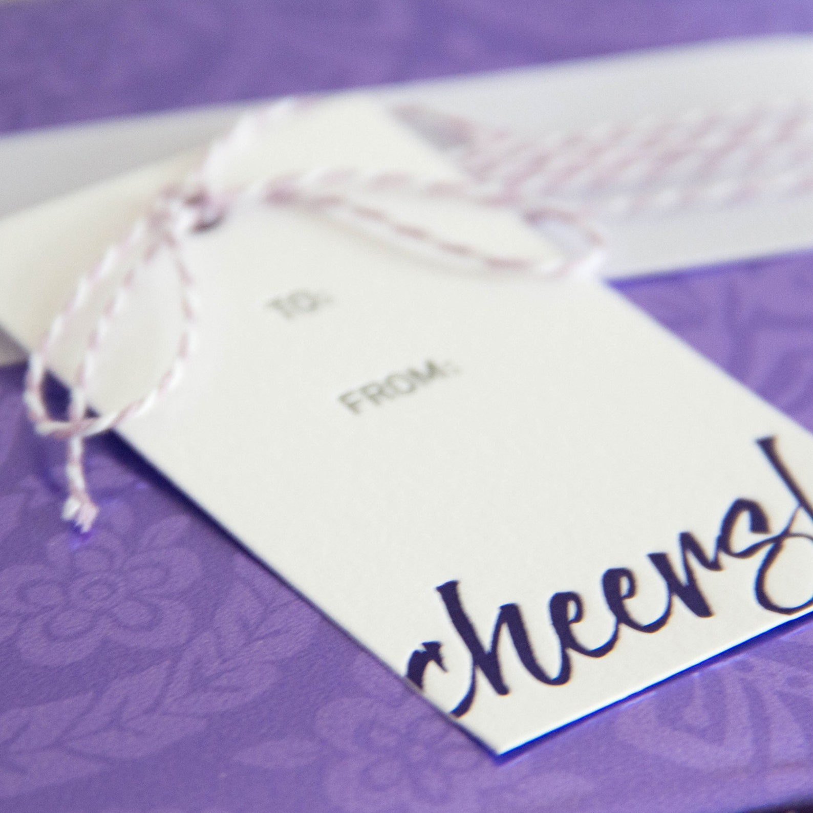 Cheers Letterpress Gift Tag - Set of 6 - Etsy