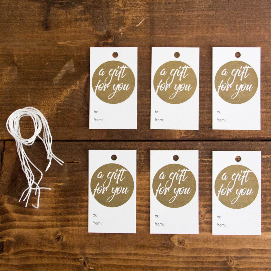 A Gift For You Letterpress Gift Tag Set of 6 | Etsy