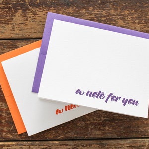 A Note for You Letterpress Greeting Card - Etsy