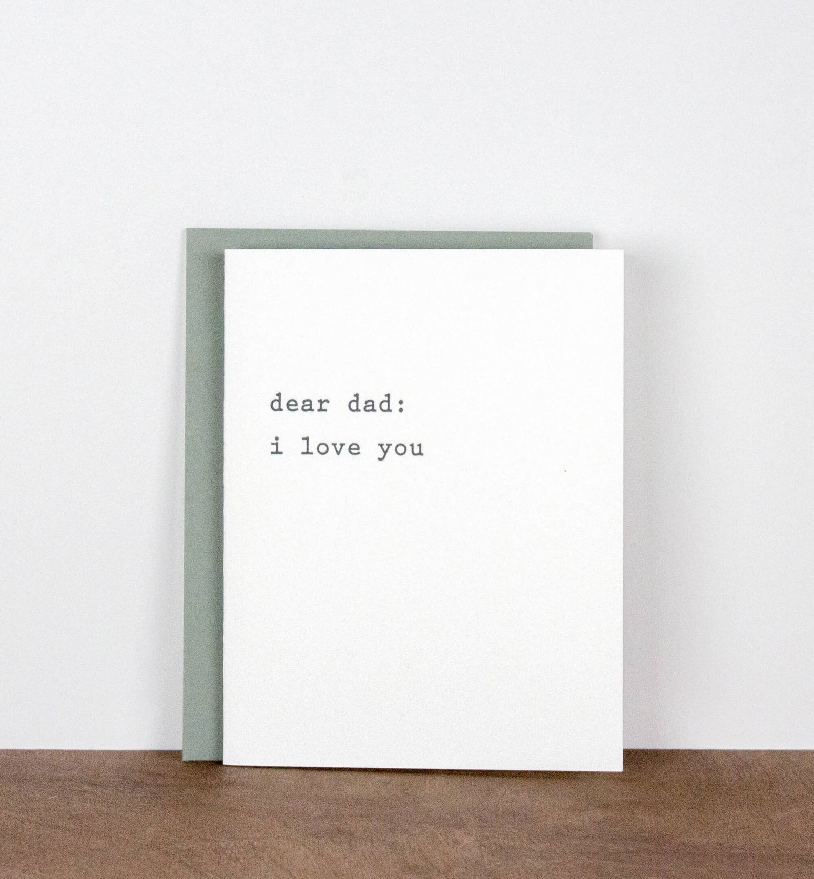 Dear Dad: I Love You Letterpress Greeting Card - Etsy
