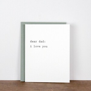 Dear Dad: I Love You Letterpress Greeting Card - Etsy