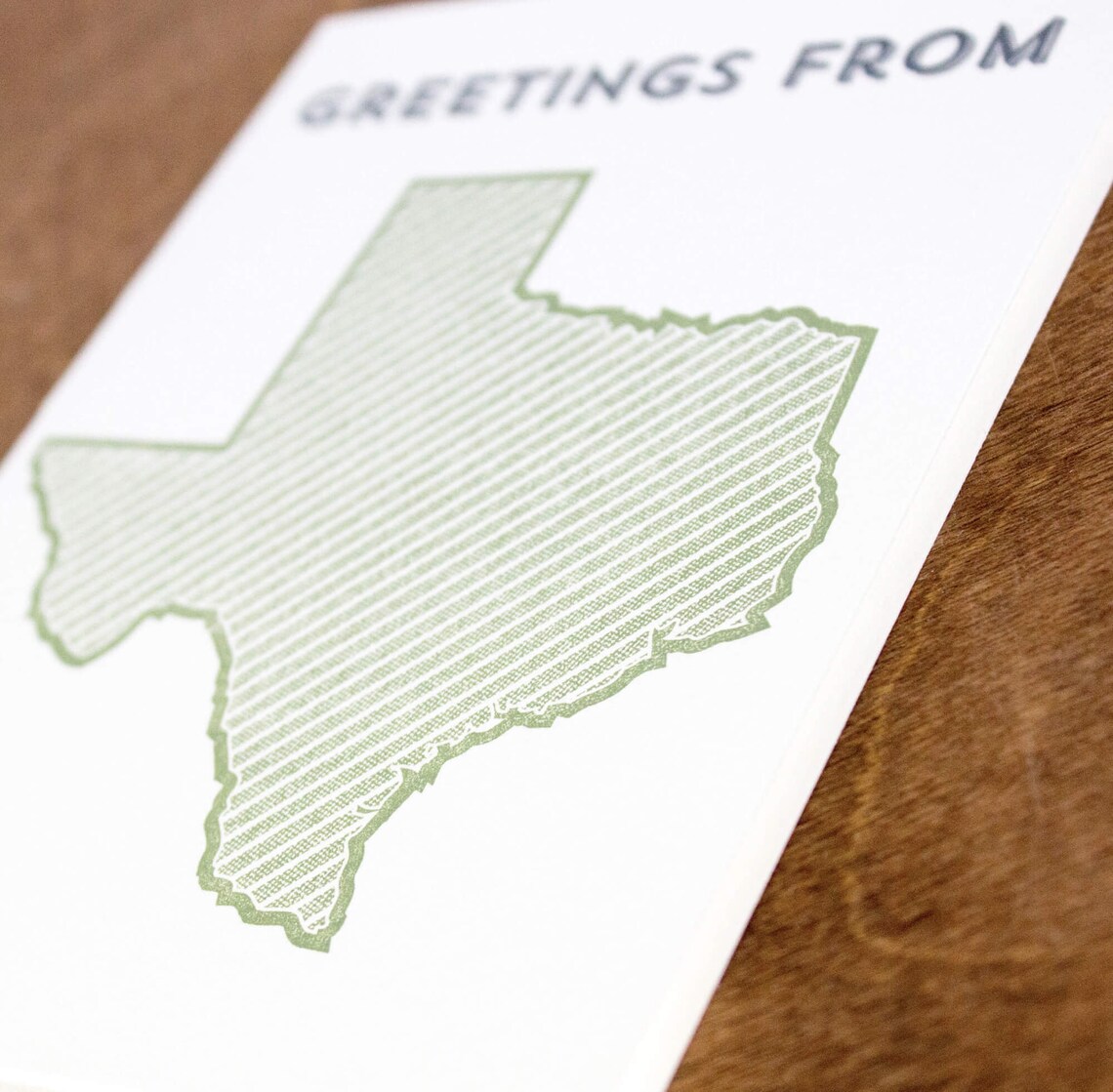 Greetings From Texas. Letterpress Greeting Card - Etsy Sweden