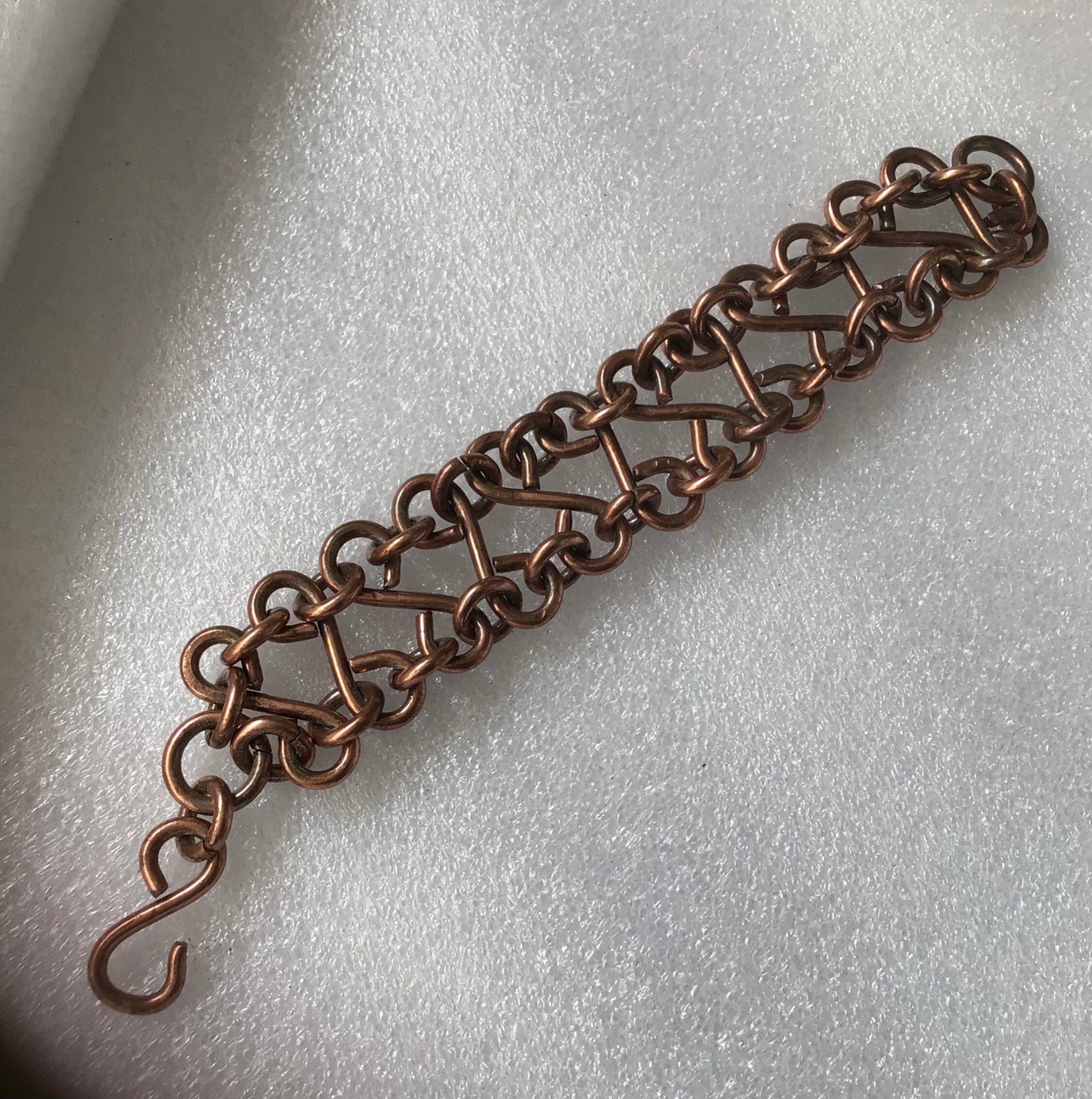 Pure Copper Handmade Chain Bracelet Medieval Jewelry Chainmail Jewelry ...