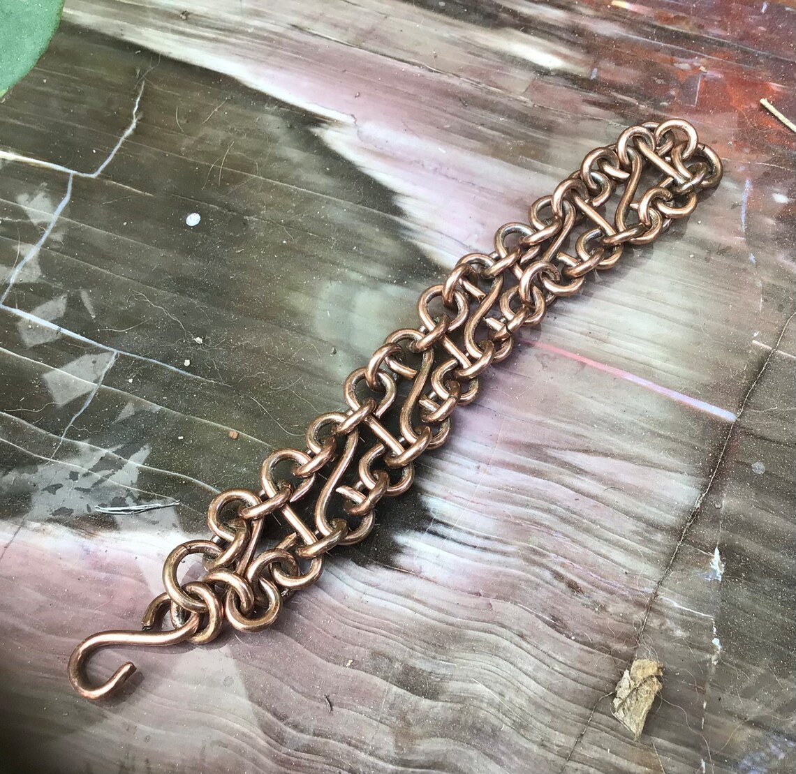 Pure Copper Handmade Chain Bracelet Medieval Jewelry Chainmail Jewelry ...