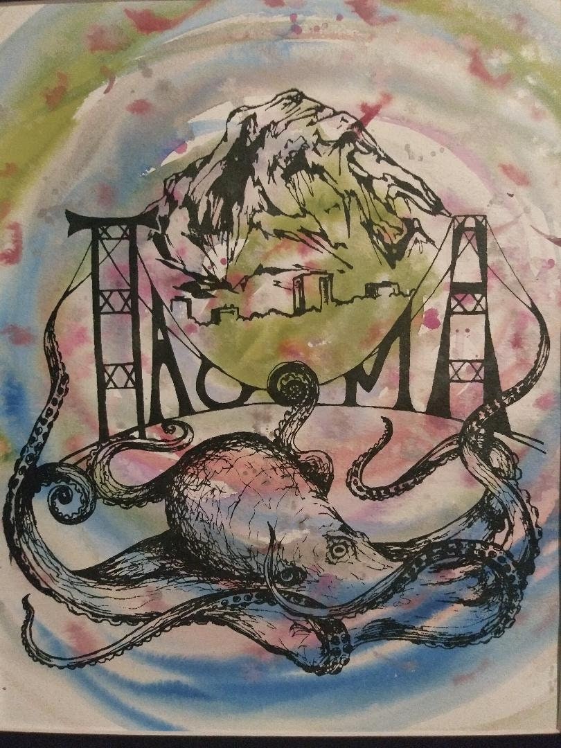 Tacoma Octopus Screen Print Screenprints Prints etna.com.pe