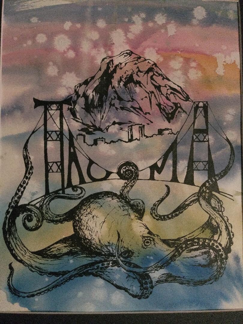 Tacoma Octopus Screen Print Screenprints Prints etna.com.pe