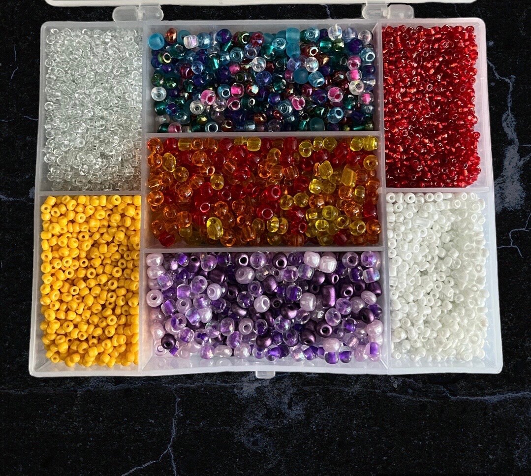 Clear Plastic Pastel Bead Organizer Box Jewelry Storage - Etsy