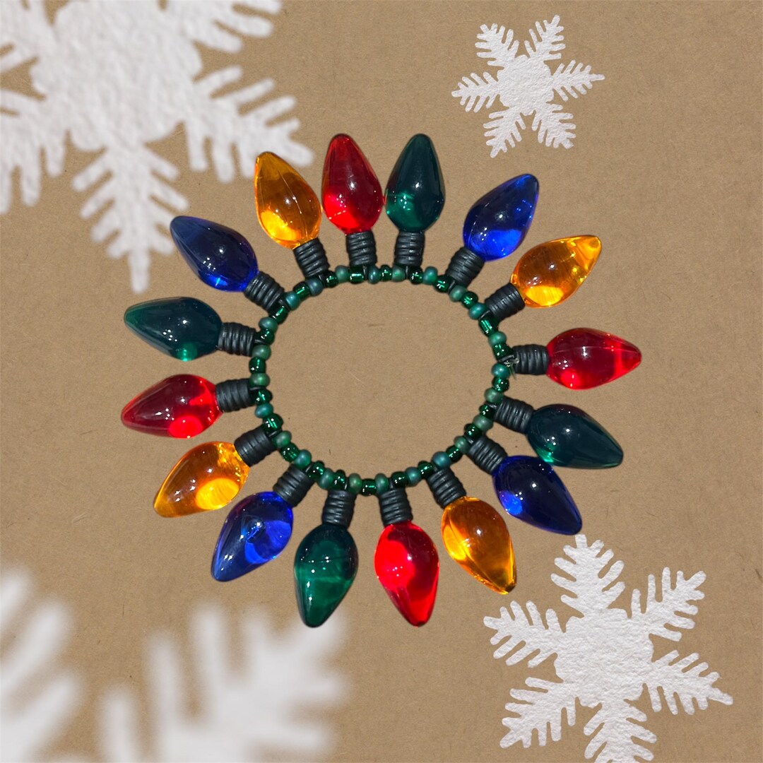 Handmade Christmas Lightbulb Bracelet Colorful Lightbulb Jewelry ...