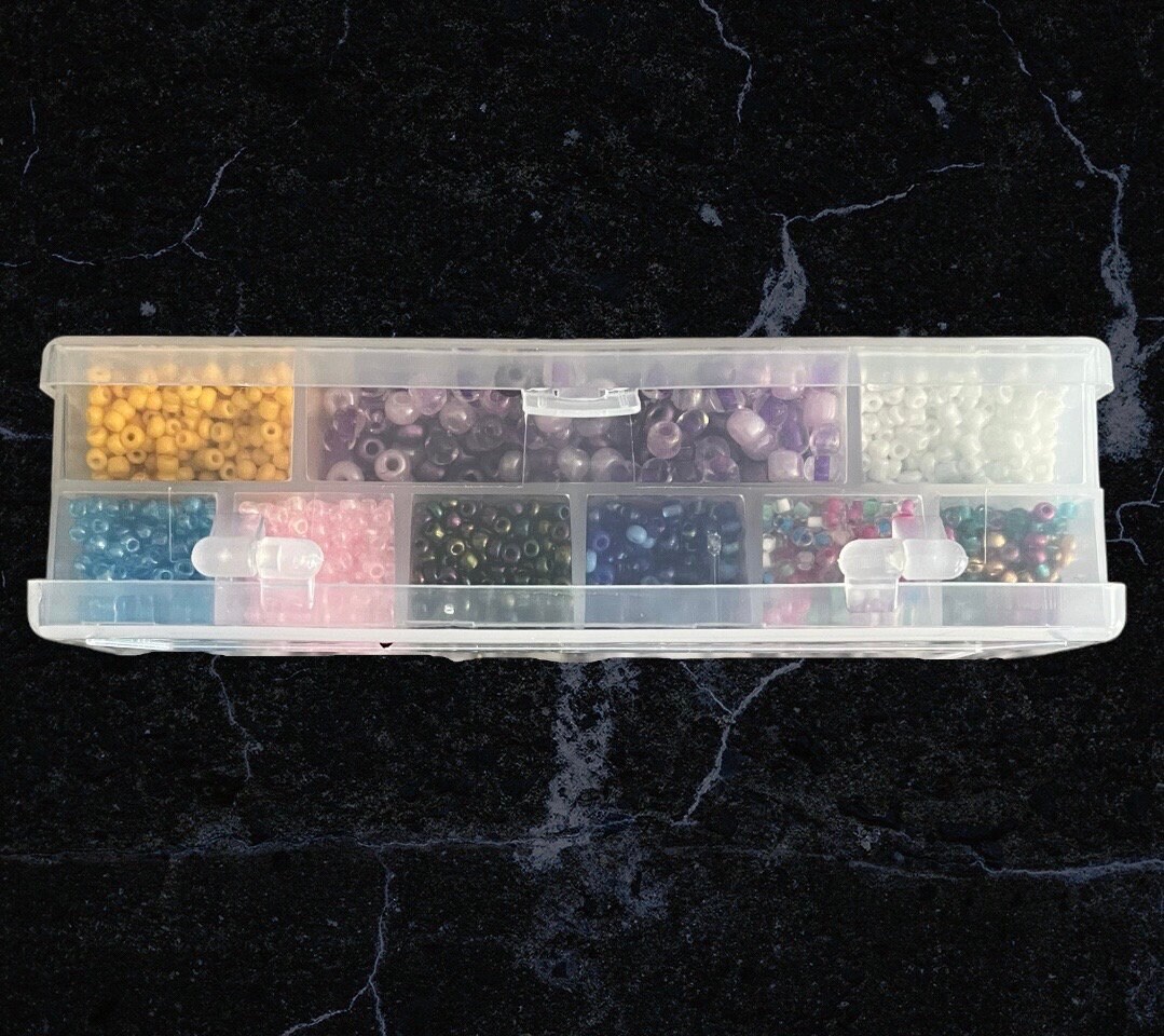 Clear Plastic Pastel Bead Organizer Box Jewelry Storage - Etsy