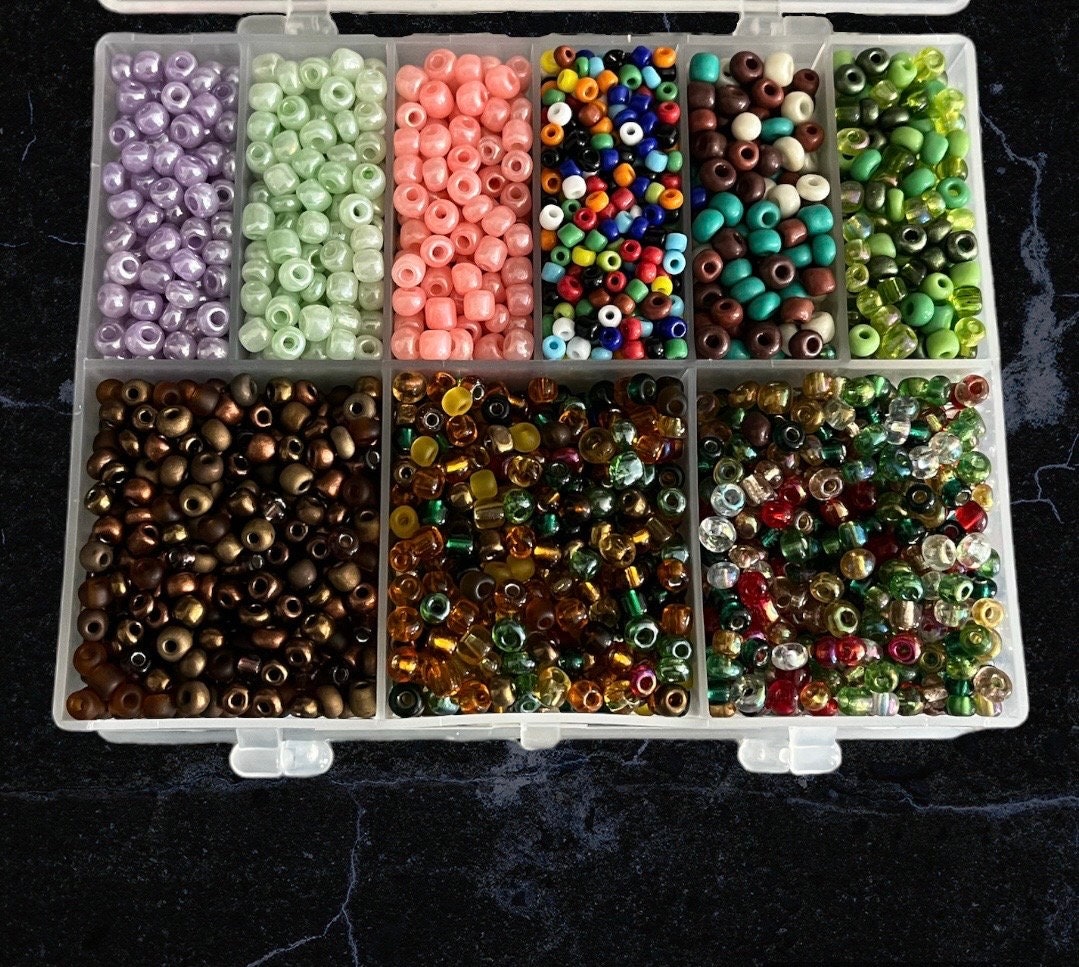 Clear Plastic Pastel Bead Organizer Box Jewelry Storage - Etsy