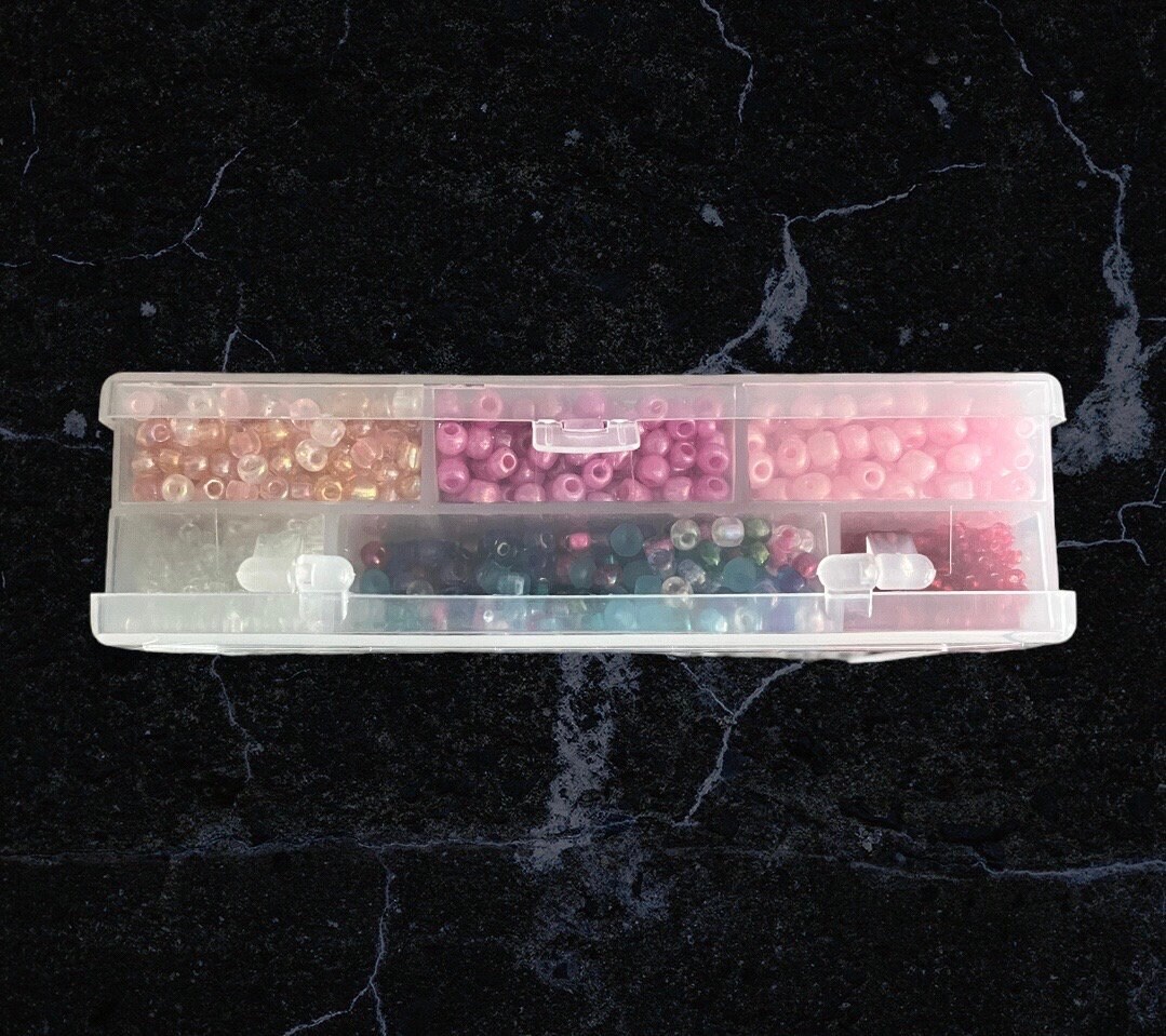 Clear Plastic Pastel Bead Organizer Box Jewelry Storage - Etsy