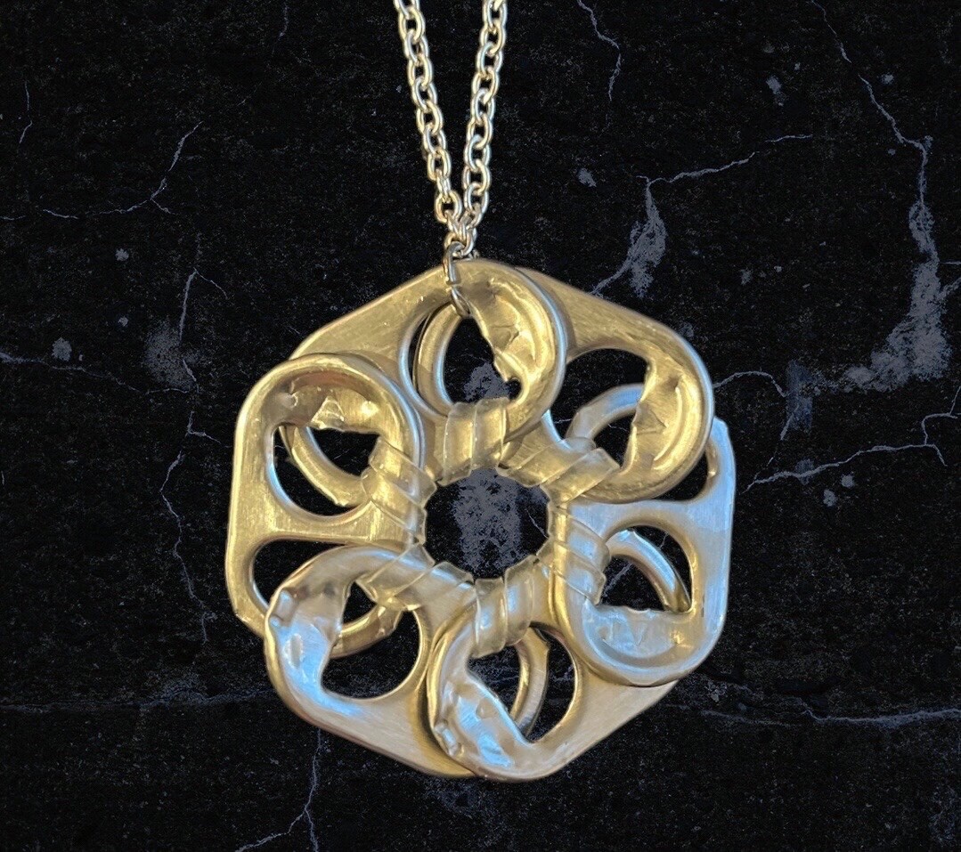 Handmade Recycled Pop Tab Flower Handmade Fashion Flower Soda Can ...