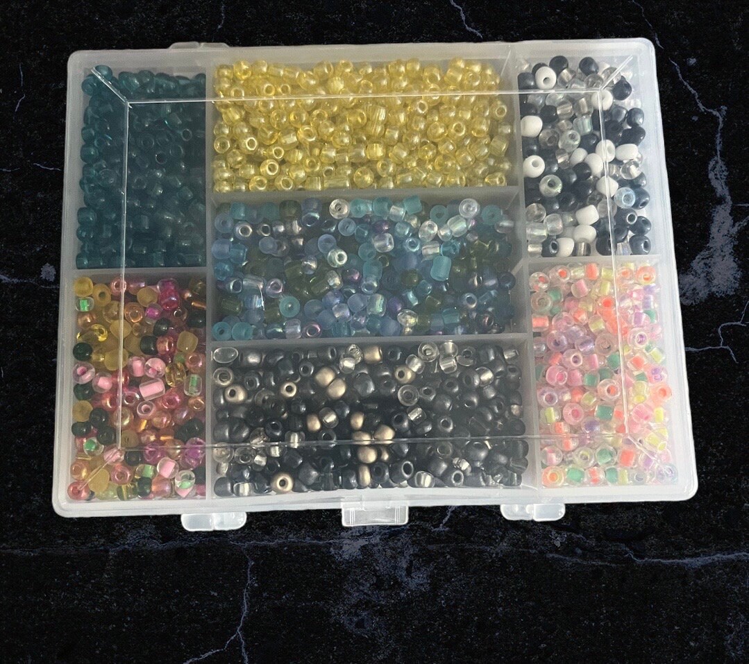 Clear Plastic Pastel Bead Organizer Box Jewelry Storage - Etsy
