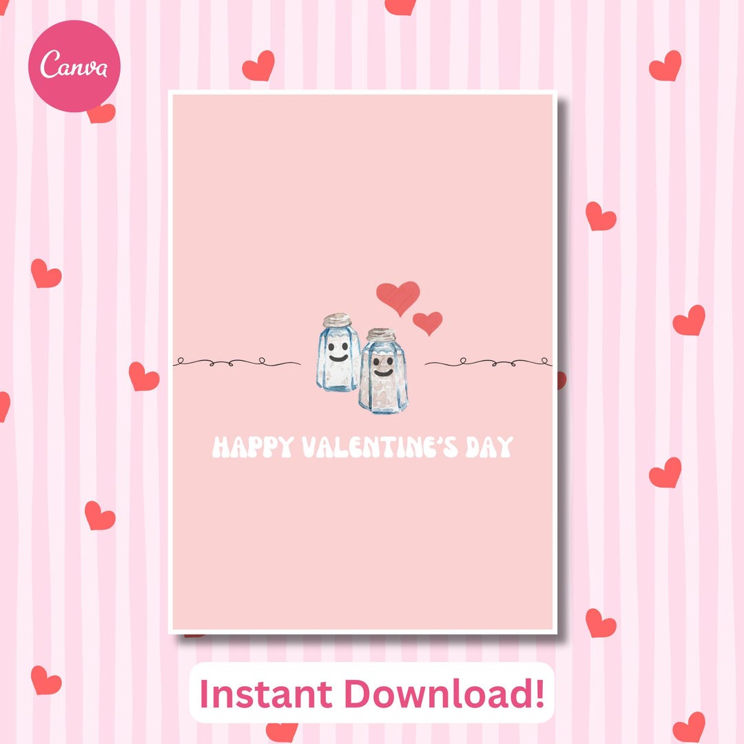 Editable Valentine’s Day Card | Printable Valentine Card | Instant ...