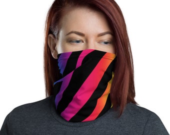 Rainbow Tiger Print Neck Gaiter/mask - Etsy
