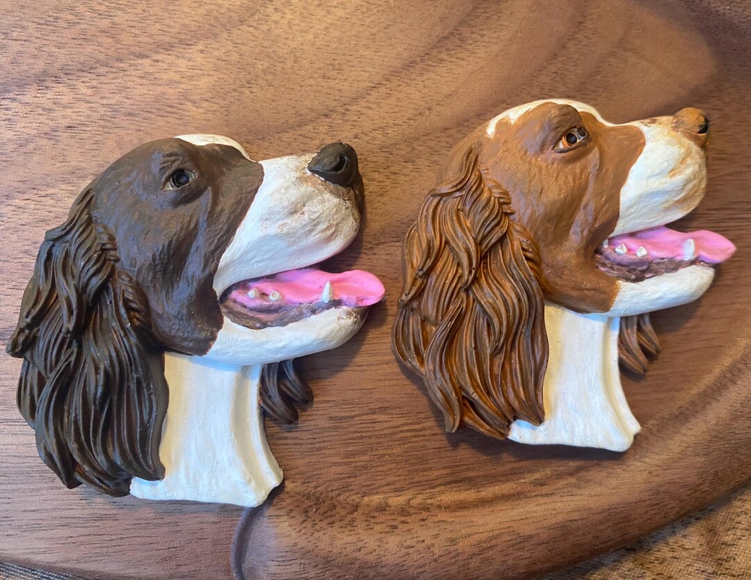Hand-painted Brittany Spaniel Magnet: Orange or Liver Resin Dog - Etsy