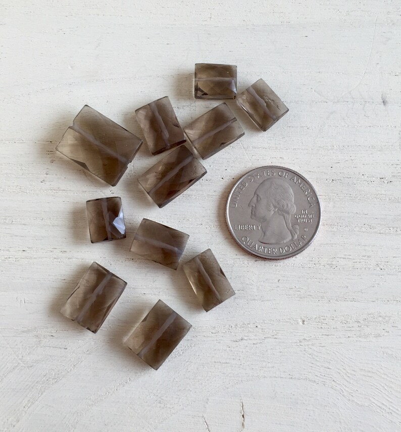 Beautiful Smoky Quartz Square Nugget Beads Faceted - Etsy