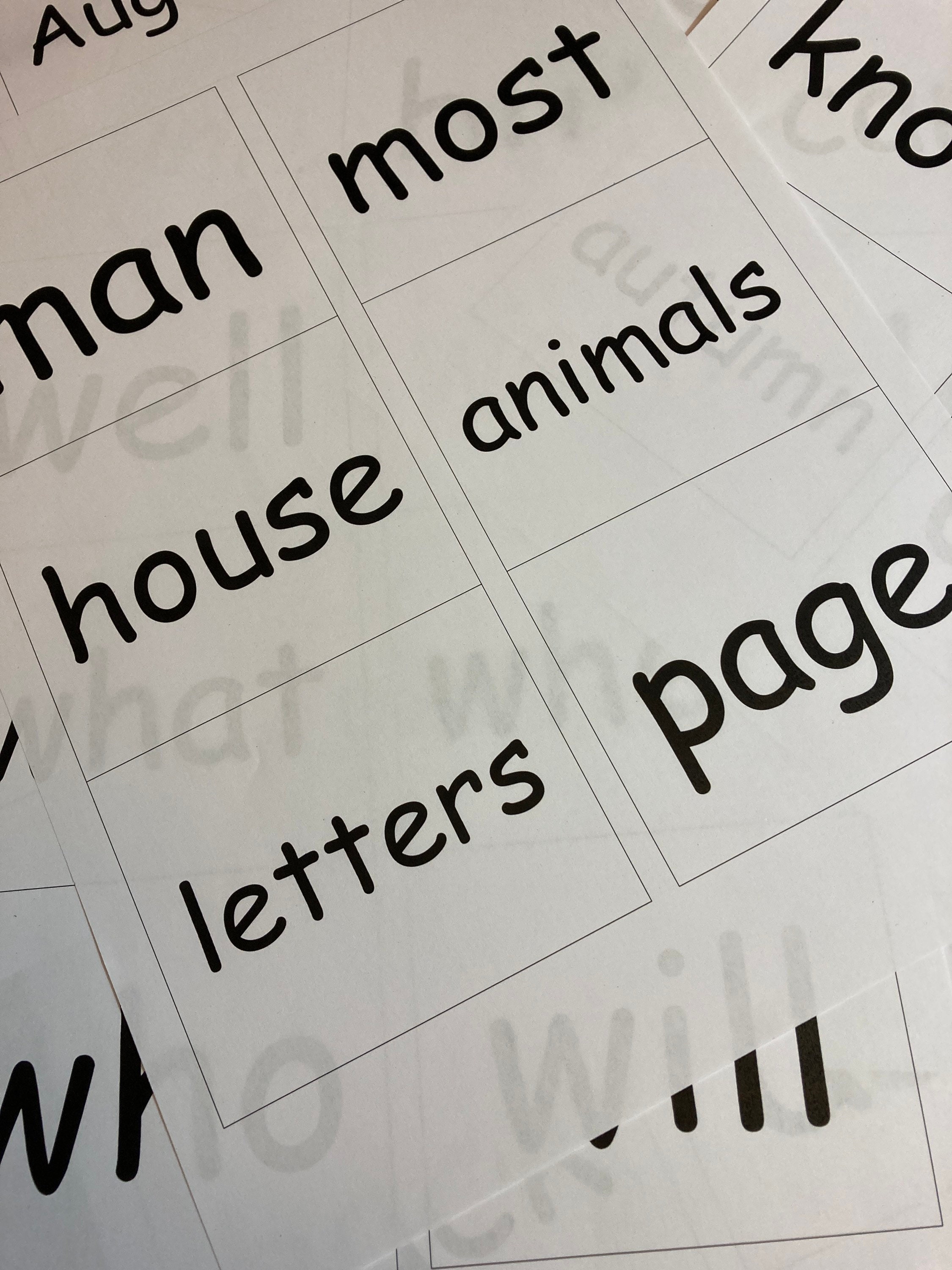 Learning & School First Grade Sight Word Flashcards Reading Help ...