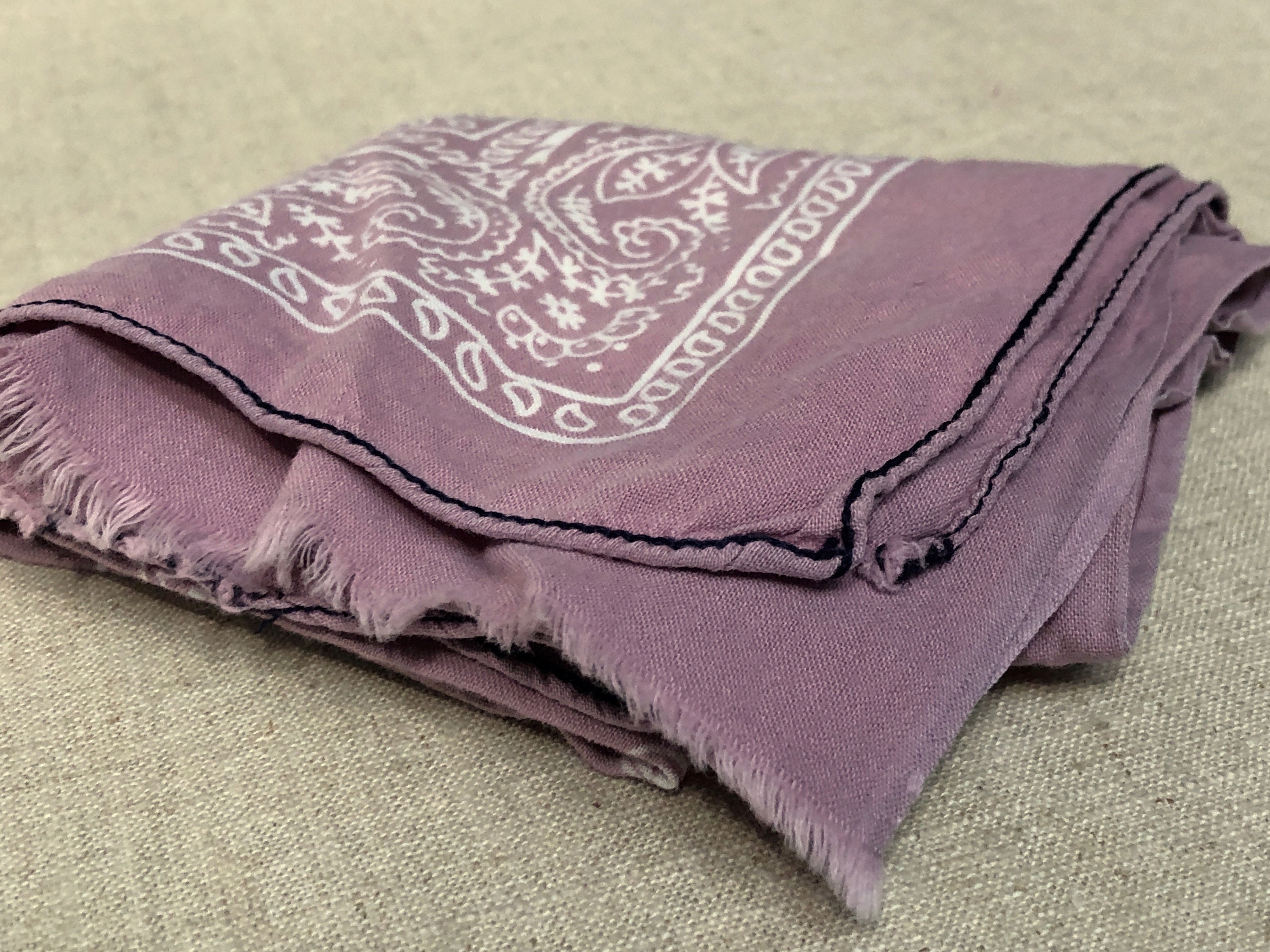Purple Handkerchief USA Scarf Hair Cover Handkerchief Vintage | Etsy