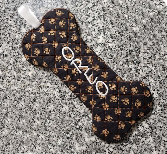 Dog Bone Quilted in the Hoop Dog Quilted Stockings Machine | Etsy