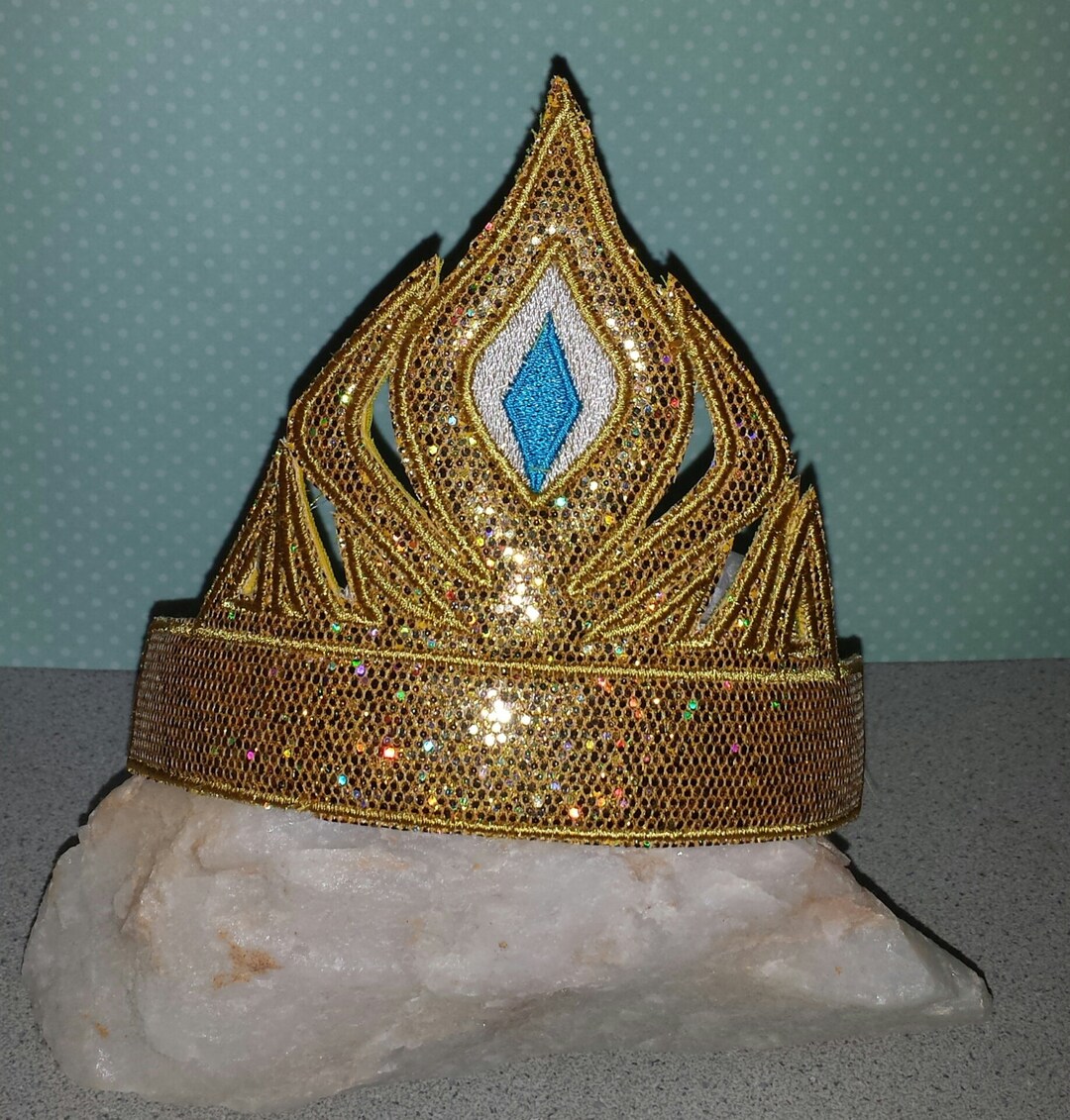 Princess Crown Headband Slider in the Hoop Tiara Embroidery Design, 4x4 ...